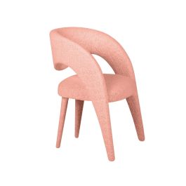 SCAUN DINING FENIX TAPITAT ROZ-SOMON CATIFELAT - LANA SINTETICA CC-08